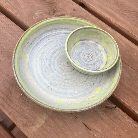 IDA | Kitchen | Ida Pottery Chip N Dip Platter Super Fun Color ...